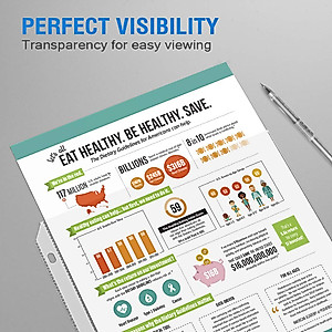 Sooez Sheet Protectors, 8.5 x 11 Inches Clear Page Protectors for 3 Ring Binder Medium Weight Plastic Sleeves for Binders, Top Loading Paper Protector Acid Free Letter Size, 50 Pack