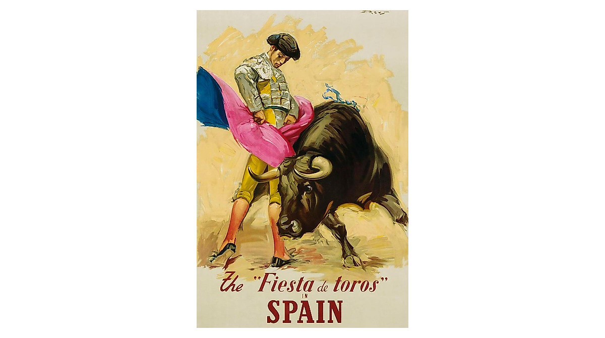 Vintage French Bullfighter Poster - 1920s Art Deco Travel Decor