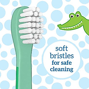 Dr. Brown's Baby and Toddler Toothbrush - Crocodile, BPA Free - Age 1-4Y