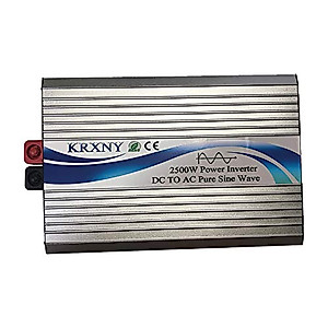KRXNY 2500W Off Grid Pure Sine Wave Solar Power Inverter 48V DC to 110V 120V AC Converter 60HZ with LCD Display