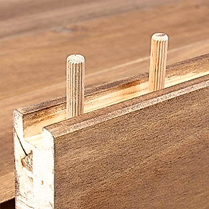 BELLEZE 36 Inch DIY Sliding Interior Barn Door, Modern Rustic Custom Farmhouse Unfinished Pine Wood for Kitchen Pantry Bedroom Living Room Closet - Brown