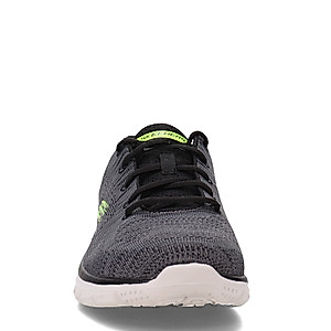 Skechers Men's Track Front Runner Lace-up Sneaker Oxford, Charcoal/Black, 12
