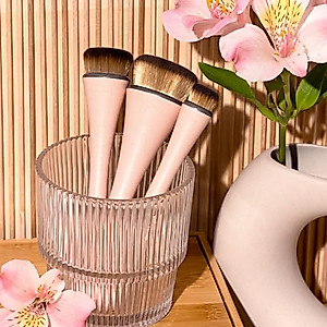 EcoTools 360 Ultimate Blend Makeup Brush Kit, For Cream, Liquid, & Powder Foundation, Blush, & Bronzer, Buff & Blend Makeup, Full Coverage, Dense Bristles, Vegan & Cruelty-Free, 3 Piece Set