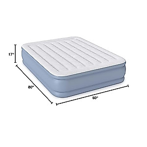 Beautyrest Hi Loft Air Bed Mattress with Pump and Edge Support, 17" Queen
