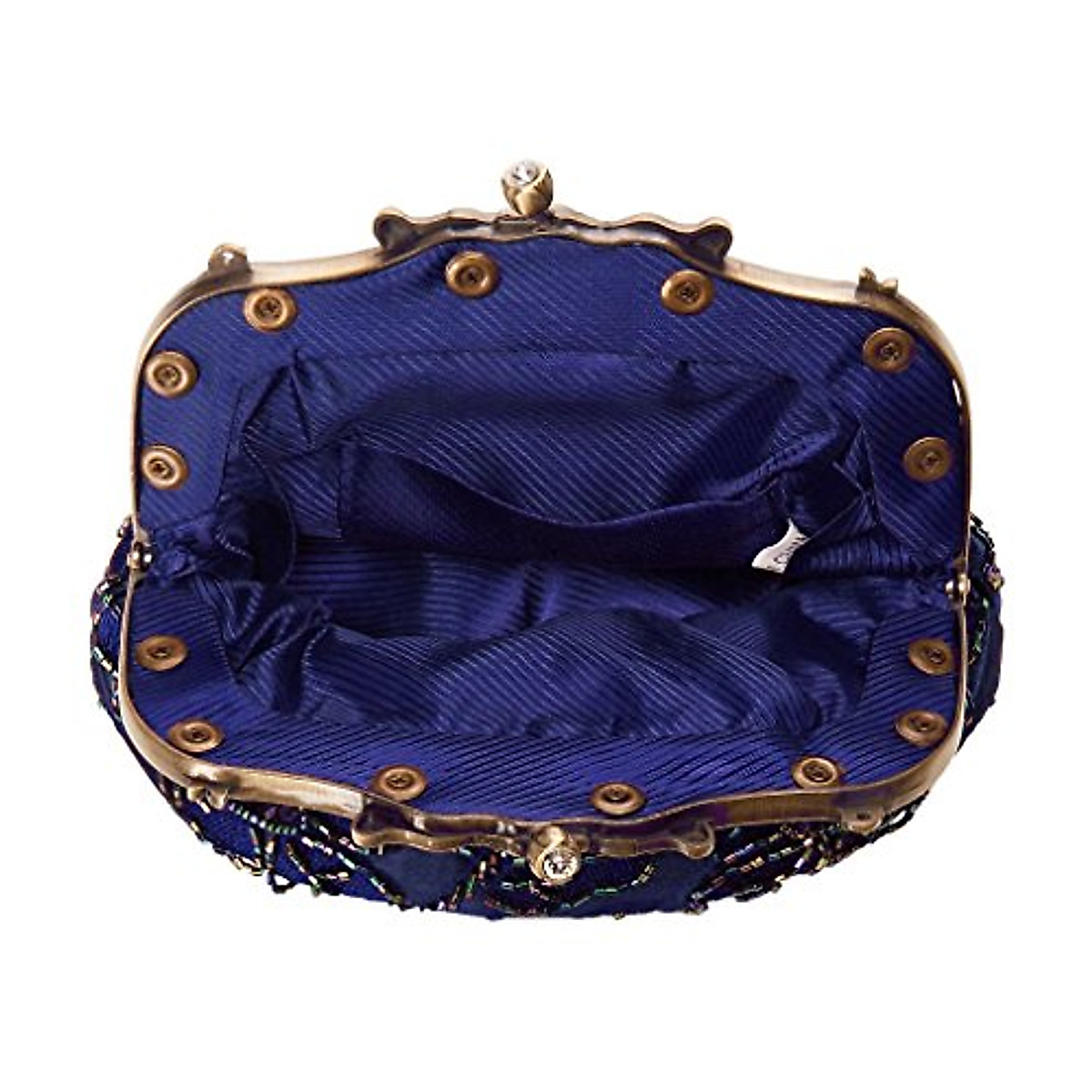 Women's Vintage Elegant Beaded Evening Clutch Bag Prom Party Handbag Rose Purse