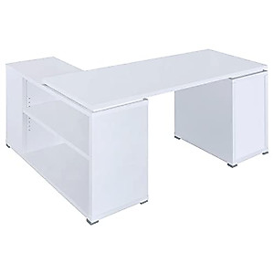 Coaster Home Furnishings Yvette L-Shape Office Desk White