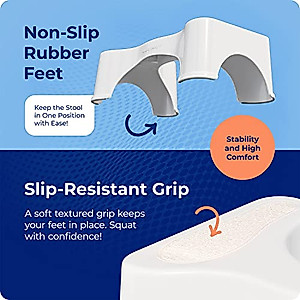 Squatty Potty The Original Bathroom Toilet Stool, 7 Inch height, White