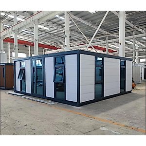 Expo Groups New Luxury 13x20ft+ Flat Roof Expandable Folding Container House Design - Prefab Foldable Home – Fully Equipped Kitchen & Bathroom + Pre-Wired (13x20ft)