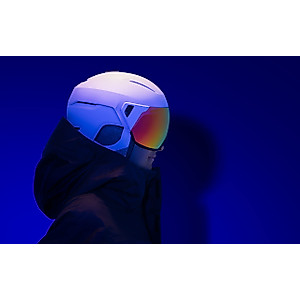 Giro Aria Spherical MIPS Ski Helmet - Snowboarding Helmet for Women with Integrated Visor - Matte White - M (55.5-59cm)