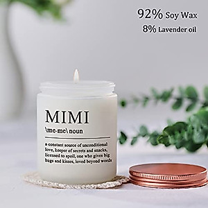 Mimi Gifts- Funny Mimi Birthday Gift, Mother’s Day Gifts for Mimi Grandma Grandmother, Mimi Definition Candle