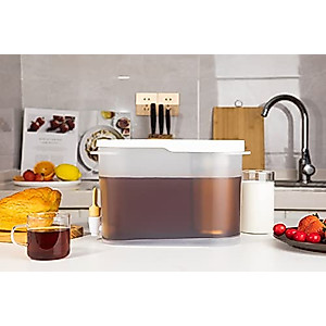 Baraiser Cold Brew Coffee Maker, 1 Gallon Iced Coffee Maker with Ultra-fine Mesh Steel Filter and Spigot,White