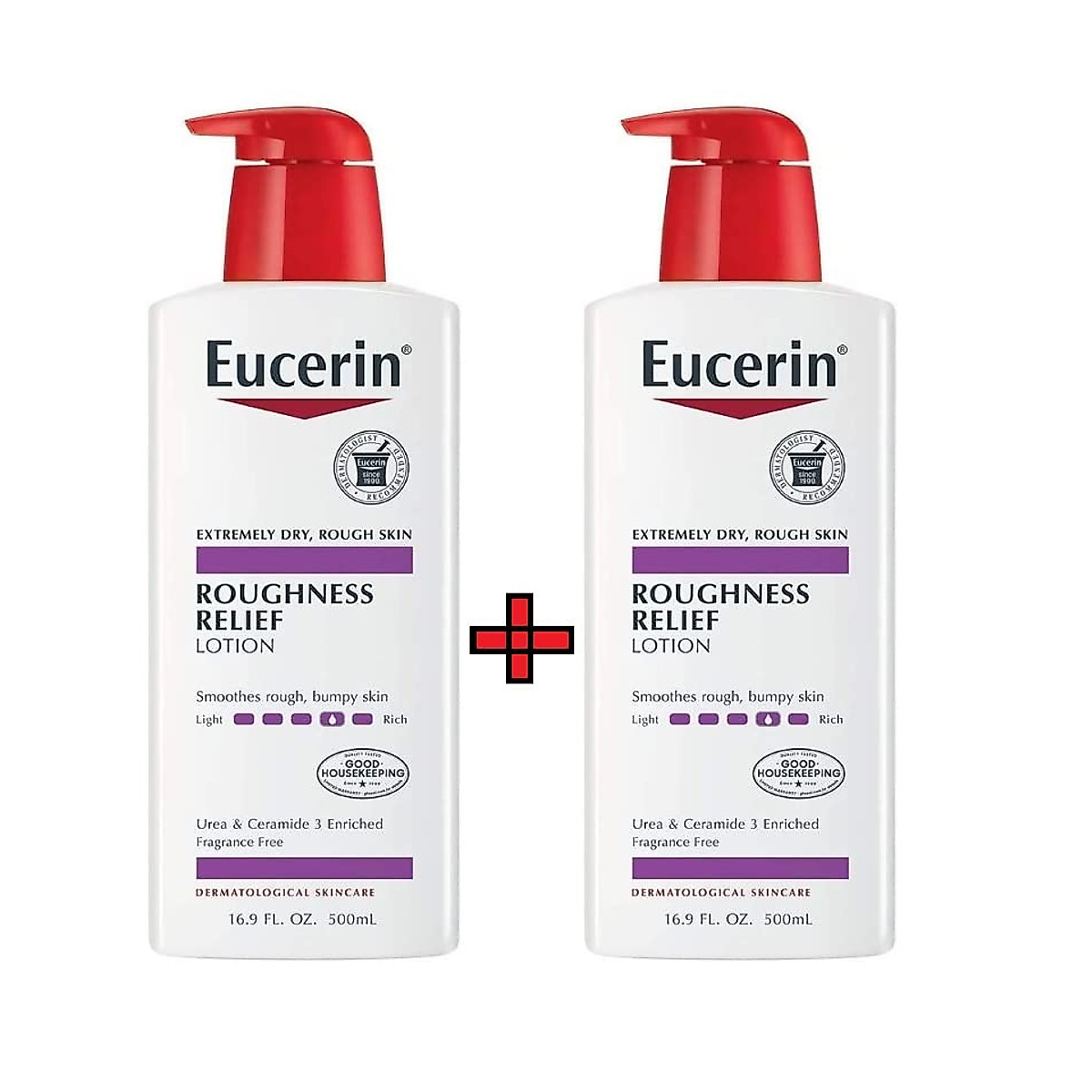 Eucerin Lotion Roughness Relief 16.9 Ounce (500ml) (2 Pack)