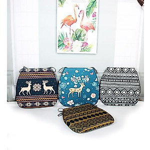 Sigmat Chair Cushion Washable Seat Cushion for Dining Room, Desk, Kitchen,Office 16"x16.5", 1 Pack, 2 Deers