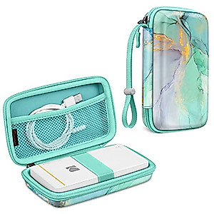 Fintie Protective Case for Kodak Step/Kodak Mini 2 HD/Kodak PRINTOMATIC/Kodak Smile Camera & Printer - Shockproof Hard Shell Carrying Case with Inner Pocket, Emerald Marble