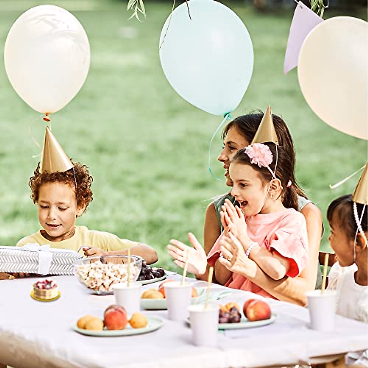 MT Products 4 inch Round Gold Cake/Pastry Dessert Board with Tab (48 Pieces)