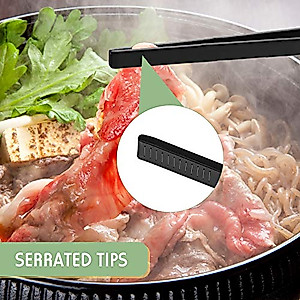 2 Pieces 11.8 Inch Silicone Trivet Tongs for Cooking Silicone Tongs Kitchen Utensils Heat Resistant Non-Stick Silicone Food Tongs Cooking Tongs BBQ Grilling Tongs (Black)