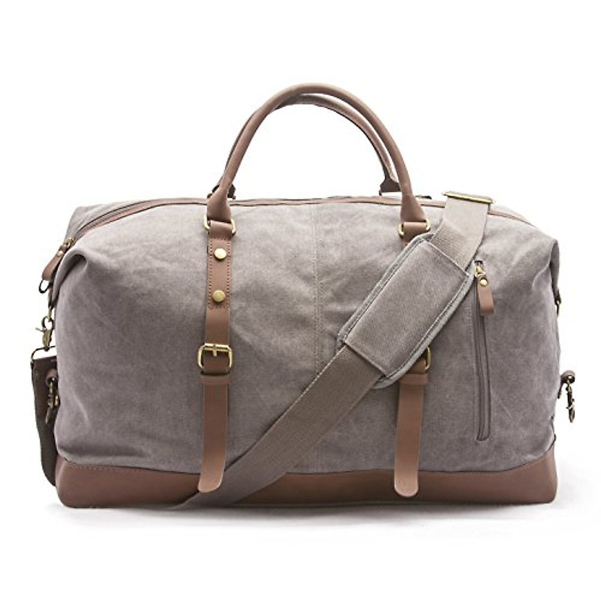 Sweetbriar Vintage Canvas Duffle Bag - Classic Weekender Travel Duffel