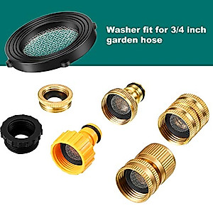 20 Packs Stainless Steel Filter Garden Hose Washer, Self Locking Tabs Keep Washer Firmly Set Inside Fittings with 40 Mesh for 3/4 Inches Garden Hose and Water Faucet