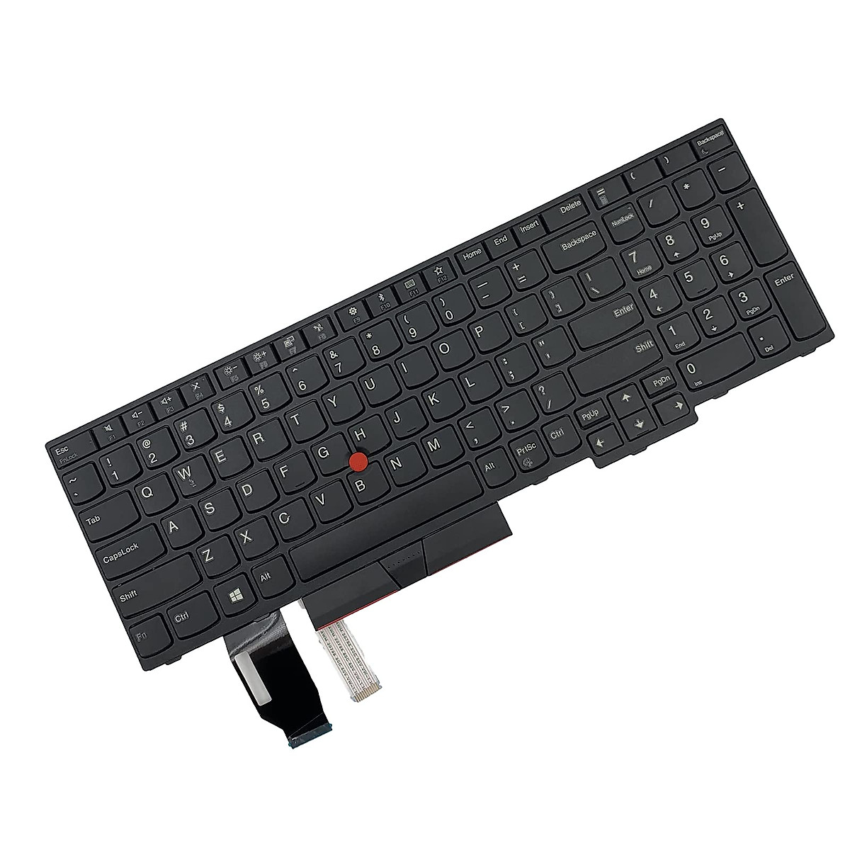 Tiugochr Laptop Replacement US Layout with Pointing Keyboard for Lenovo ThinkPad E580 E585 E590 E595 T580 T590 L580 L590 P52 P72 P53 P53S P73 01YP640 01N729 01YP560 PK131672B00 01YP680