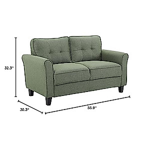 Lifestyle Solutions Loveseat Sofa, Heather Grey
