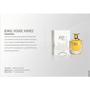 Ether Perfumes JEWEL ROUGE Eau De Parfum 3.4oz EDP Perfume I Impression of Baccarat Rouge 540 I Luxury Niche Perfume Made in UAE I Higher Oil Concentration for Increased Potency & Longevity