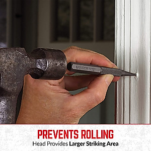 5-Piece Nail Setter Punches and Center Punch Set with Automatic Brass Center Punch and Zipper Case