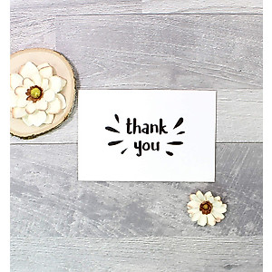 Cavepop 36 Pack Card Box Assorted Thank You Cards with Envelopes, Black and White Handwritten Blank Cards for a Greeting, Notes, Gifts with Envelopes for Wedding, Baby and Bridal Shower