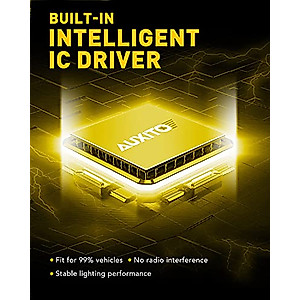 AUXITO H11/H8/H16 LED Fog Light Bulbs or DRL, 6000 Lumens 6500K Cool White Light, 300% Brightness, CSP LED Chips Fog Lamps Replacement for Cars, Play and Plug (Pack of 2)