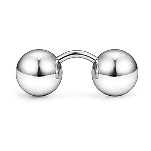 Yaalozei 14G Big Piercings Balls PA Ring Piercing Jewelry 316L Surgical Stainless Steel Externally Threaded Curved Barbells Helix Ring Cartilage Rook Lobe Earrings Vch piercing Jewelry Women Men 6mm