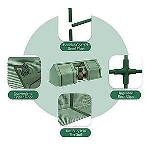 Sundale Outdoor Green House Kits to Build for Outside Winter,106 x 35 x 35 Inch Tunnel Small Greenhouses for Outdoors,Indoor Outdoor Pop Up Greenhouse with Doors, Portable Greenhouses with Cover