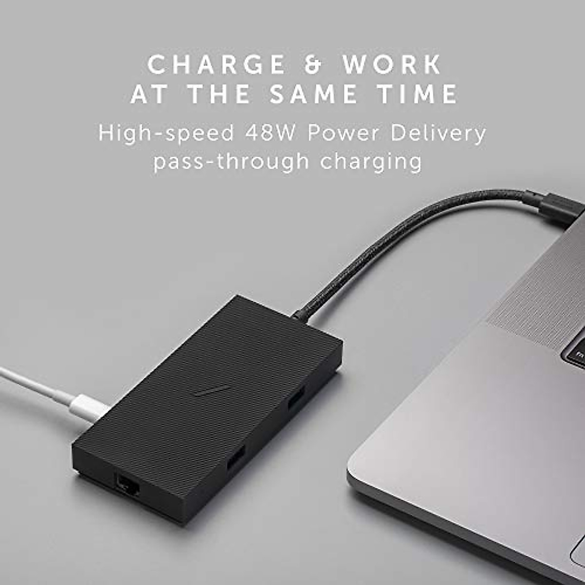Native Union Type-C Smart Hub – 7-in-1 Adapter with 2 USB 3.0, USB-C Power Delivery, 4K@30Hz HDMI, Micro SD, SD Card Reader, Ethernet Port – Comptabile with MacBook Pro, MacBook Air, Microsoft Surface