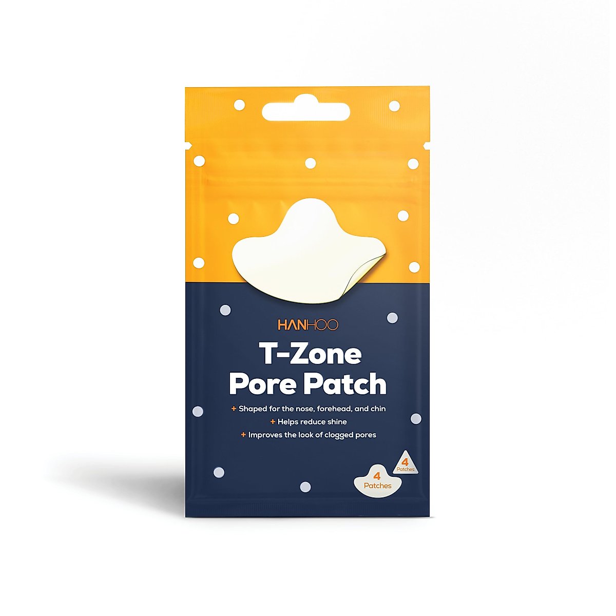 Hanhoo T-Zone Pore Patch, 4 Pore Patches and 4 Triangle Blemish Patches, Improves Look of Clogged Pores, Mattifies, Shrinks Pimples on T-Zone, Blackhead and Acne Treatment, Korean Skincare