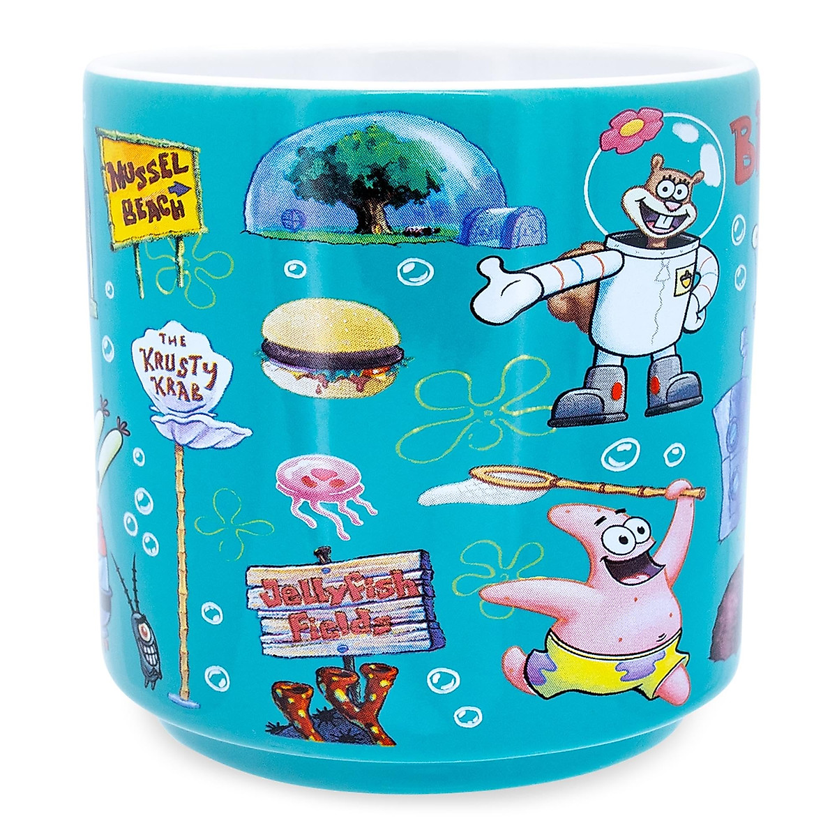Silver Buffalo SpongeBob SquarePants Bikini Bottom Ceramic Mug | Coffee Cup For Espresso, Tea, Cocoa | Holds 13 Ounces