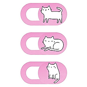 Mobestech Camera Protector USB Camera 3pcs Webcam Cover Smartphone Cover Webcam Cover Slide Camera Cover Slide Blocker Slide Adorable Cat Computer Camera Laptop Camera Slide Blocker