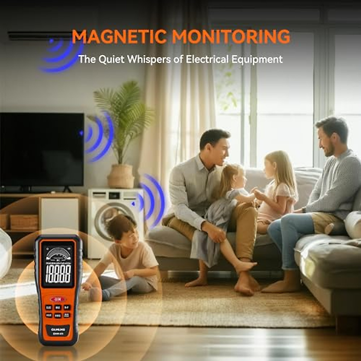 olmlmo Emf Meter,Electric Field, Radio Frequency Field, Magnetic Field Strength Meter,Rechargeable Radiation Detector for 5g Cell Tower, WiFi Signal Detector,Emf Inspections,Ghost Hunting