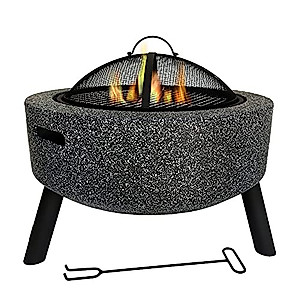 Fire Pit Wood Burning fire Pit, 23 inches fire Pit, Suitable for Garden, Backyard, Poolside
