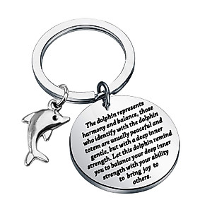 ENSIANTH Dolphin Keychain Dolphin Lover Gift Dolphin Jewelry Inspiration Gift for Friend (Dolphin Keychain)