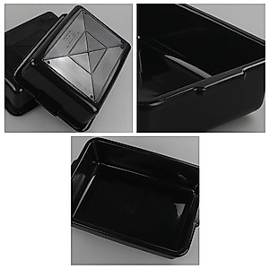 Fiazony Small 8 L Commercial Tote Box, Rectangle Utility Bus Tubs, 4-Pack, Black