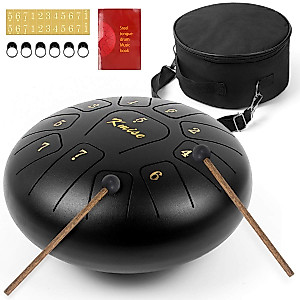 kmise Tank Percussion Instrument with Drum Mallets Carry Bag Music Book (MI3035)