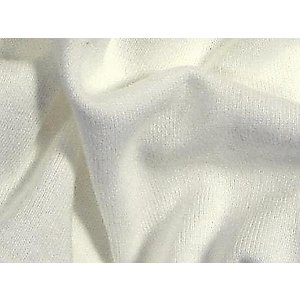 Organic Cotton 10 Ounce Baby Rib Knit Fabric - White - by The Yard