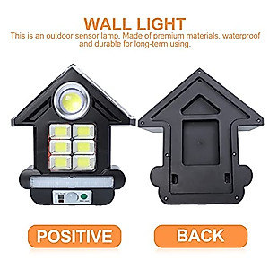 ibasenice 1 Set of Solar Sensor Wall Lamp Outdoor Street Garden Lighting Lamp for Home