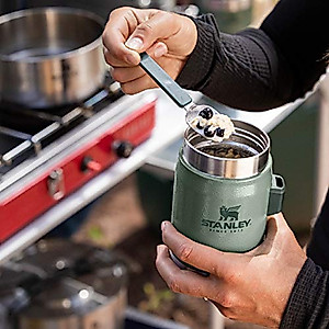 Stanley Classic Legendary Food Jar 0.4L Nightfall with Spork – BPA Free Stainless Steel Soup Flask - Keeps Cold or Hot for 7 Hours - Leakproof - Dishwasher Safe