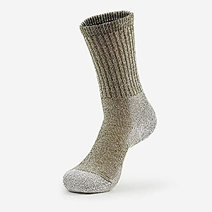 Thorlos Men's Light Hiking Thick Padded Crew 3 Pair Pack Sock Sockshosiery, Sage, Large