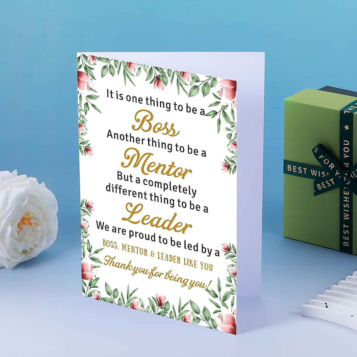 Christmas Appreciation Cards for Coworkers Leaders Boss Day Gifts for Him Her Woman Thank You Gifts for Men Boss Lady Mentor Birthday Funny Gifts for Boss Managers Supervisors Anniversary Leaving
