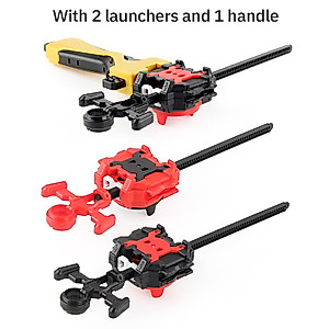 Hvops-Bay Burst Battle Evolution Metal Fusion Attack Set with 4D Launcher Grip Set(4in1)