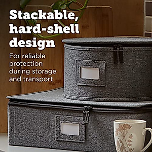 storageLAB Stemware Storage Cases (5 Piece Hard Shell Set for China Storage)