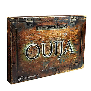 Hasbro Gaming Ouija Board Game, 8+ Years, Includes Ouija Board, Planchette (with Lens and 3 Glide feet), and Instructions.
