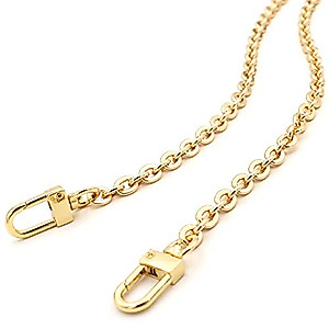 Oval Purse Chain Flat Gold Light Weight Crossbody Shoulder Strap Polished - (48" / 120cm)