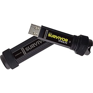 Corsair CMFSS3B-256GB Flash Survivor Stealth 256GB USB 3.0 Flash Drive, Black