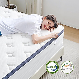 Dourxi Full Mattress, 12 inch Hybrid Full Size Mattress Gel Memory Foam for Pressure Relief with Waterproof Mattress Protector Included, Medium Plush